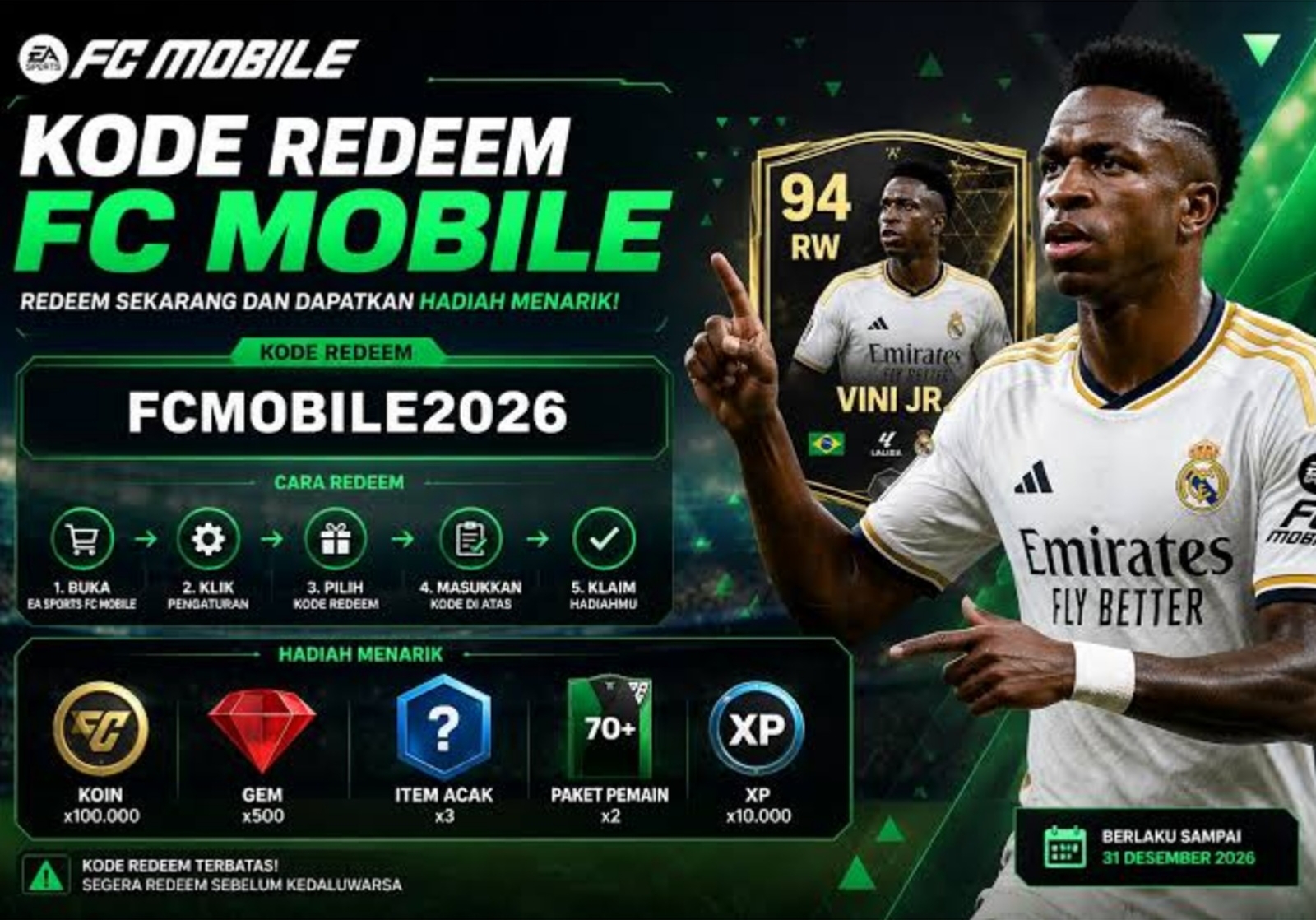 Kode Redeem FC Mobile Hari Ini 8 Juni 2026, Hadiah Gems Gratis dan ...